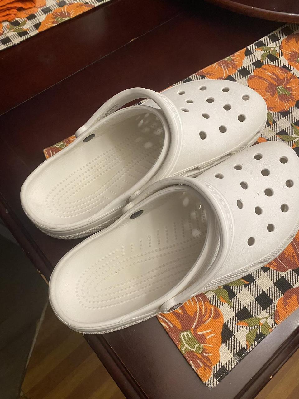 White crocs size 11 Good condition #crocs #white - Depop