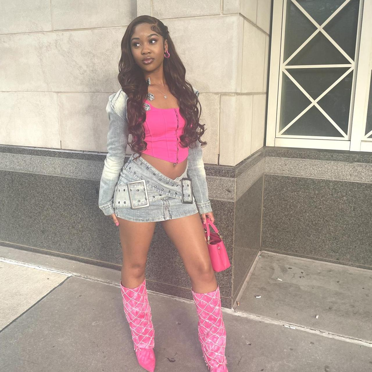 Fashion Nova “Big Confessions Knee High Heeled Boots... | Depop