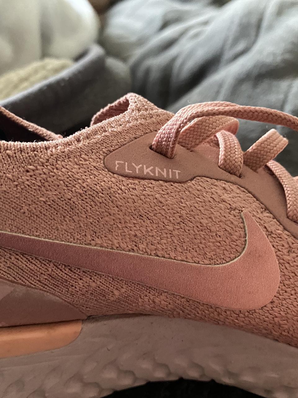 Nike Epic React Pink FlyKnit trainers. They... - Depop