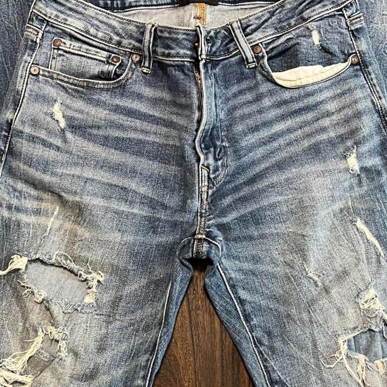 AE Patched Slim Fit Jean. Men’s 32 x 32. Worn once.... - Depop