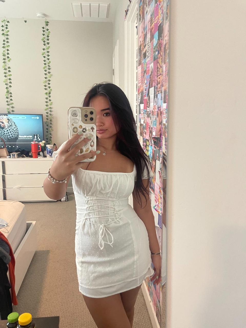 princess polly white corset dress #princesspolly... - Depop