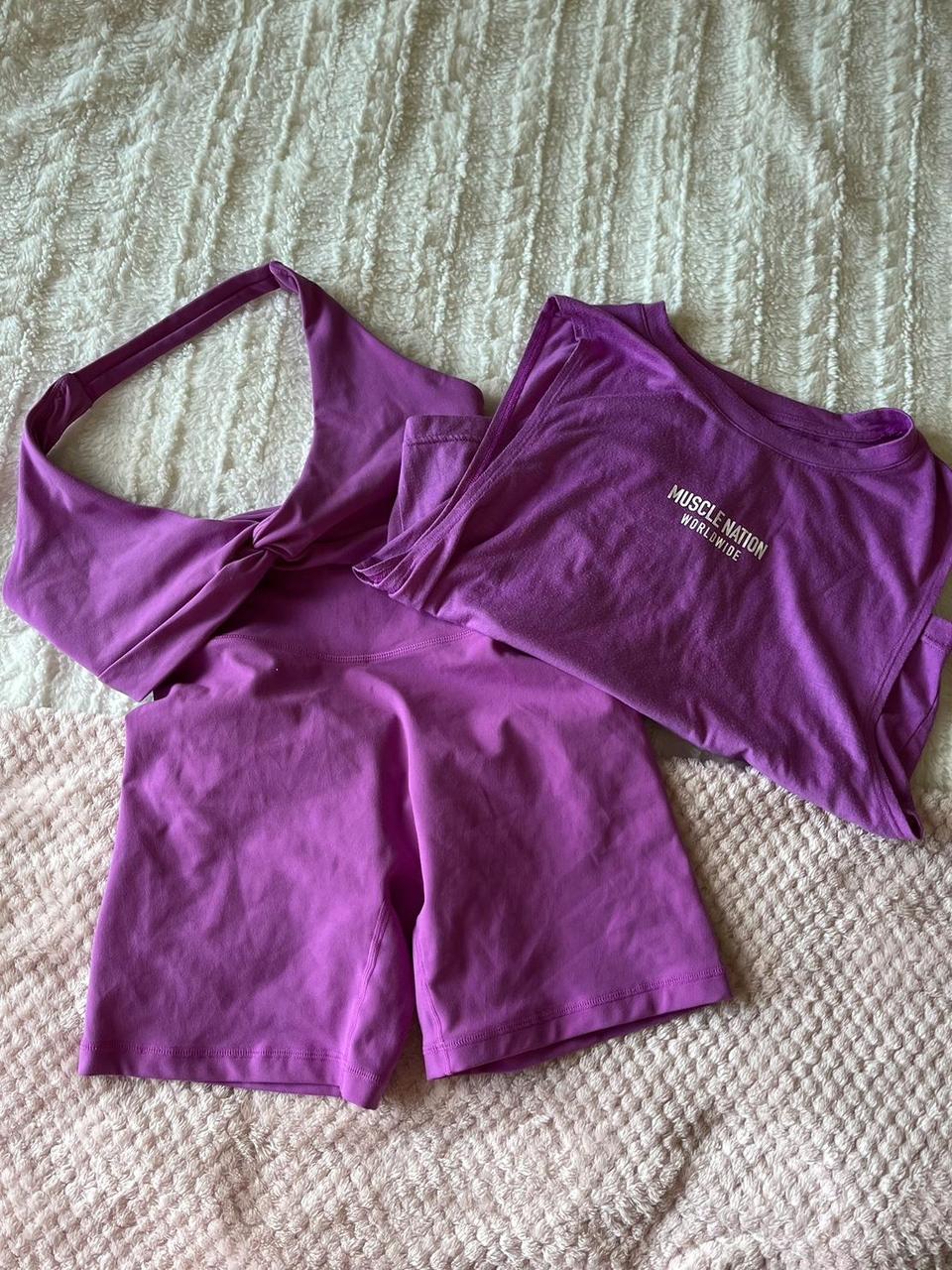 MUSCLENATION 3 piece set - “Dahlia” Size S Obsessed... - Depop