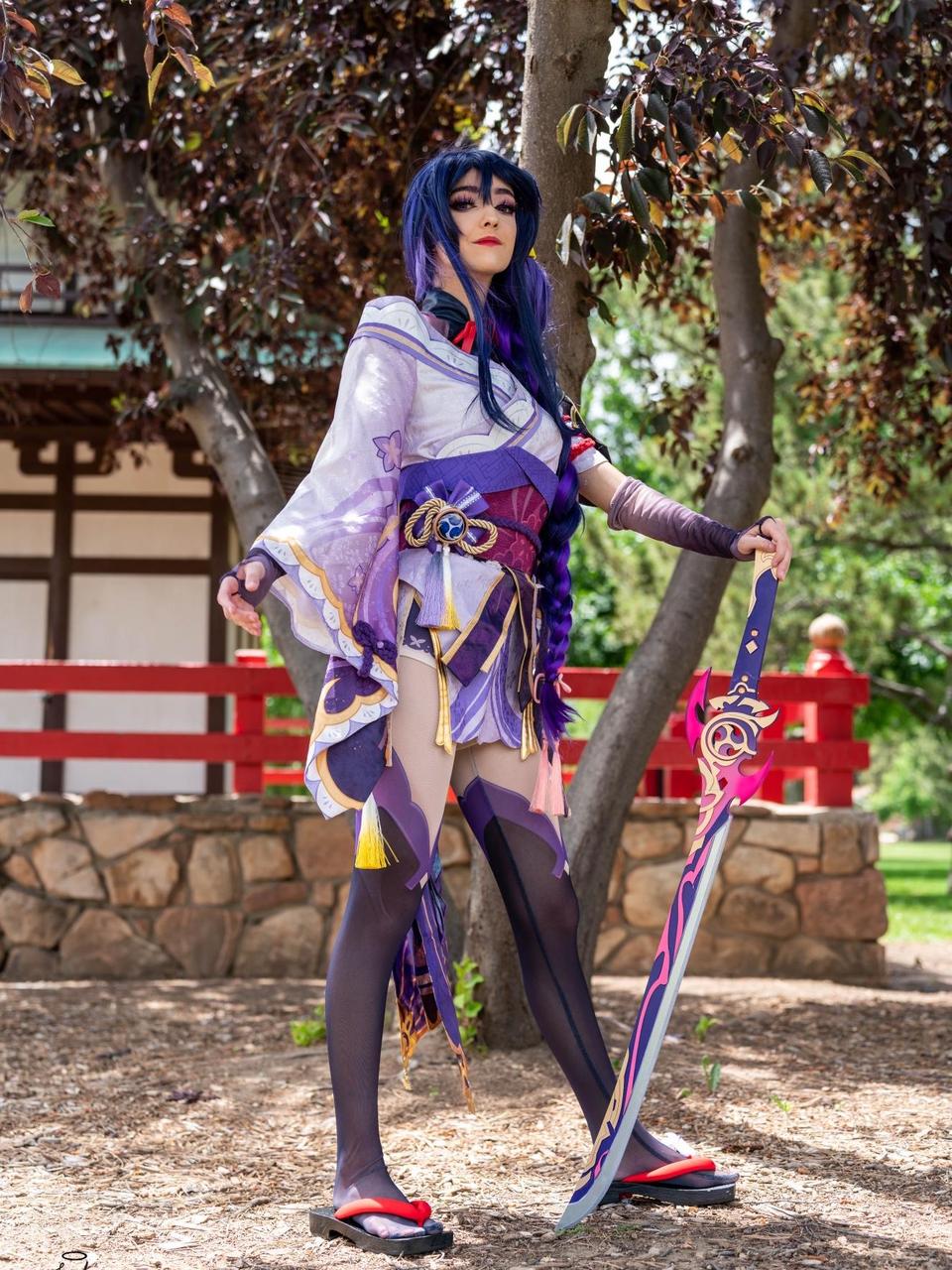 Genshin Impact Raiden Shogun cosplay Uwowo Size... - Depop