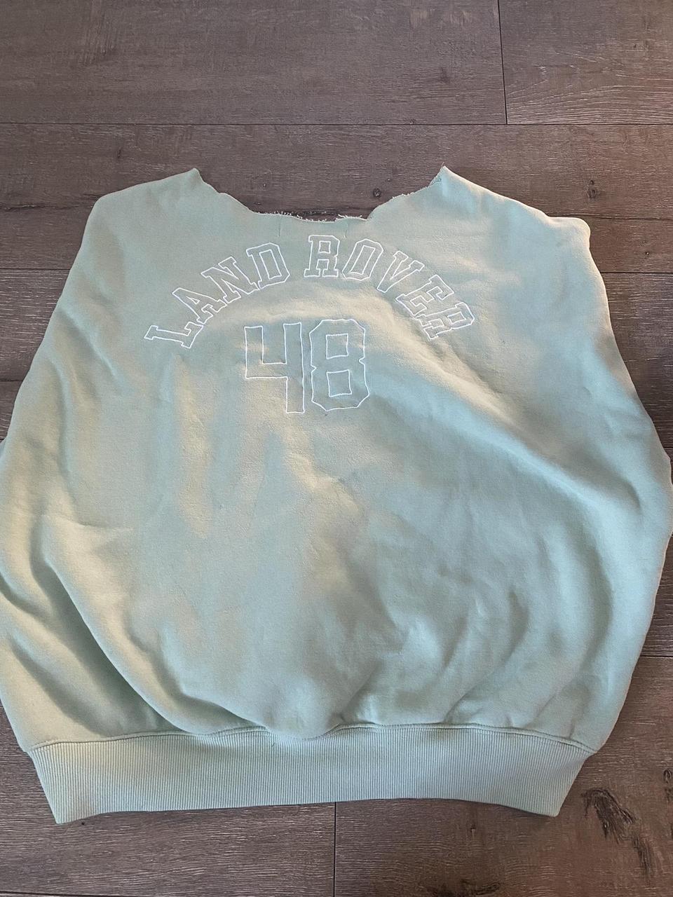 land rover off the shoulder crewneck - Depop