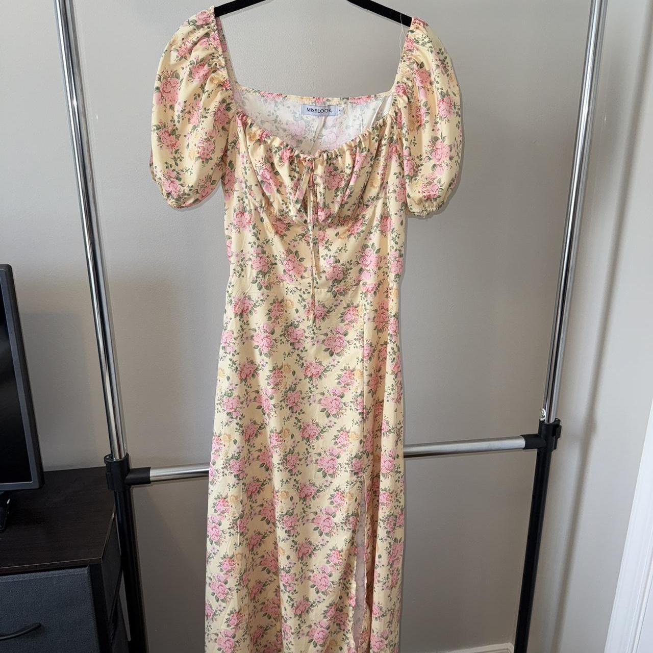 Floral cottage core midi dress similar to house of... | Depop