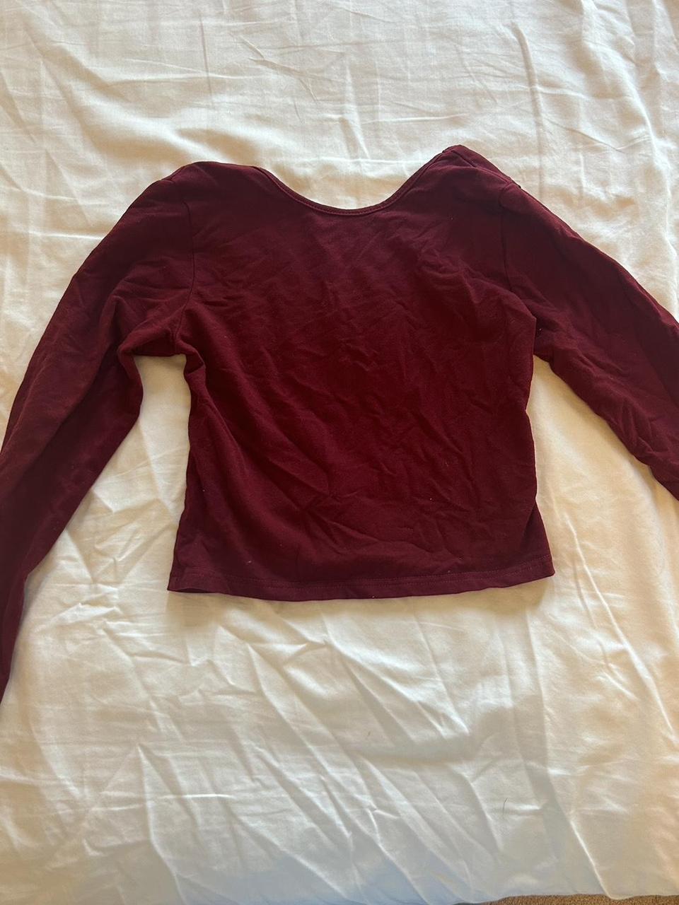 Edikted backless red long sleeve top worn before... - Depop