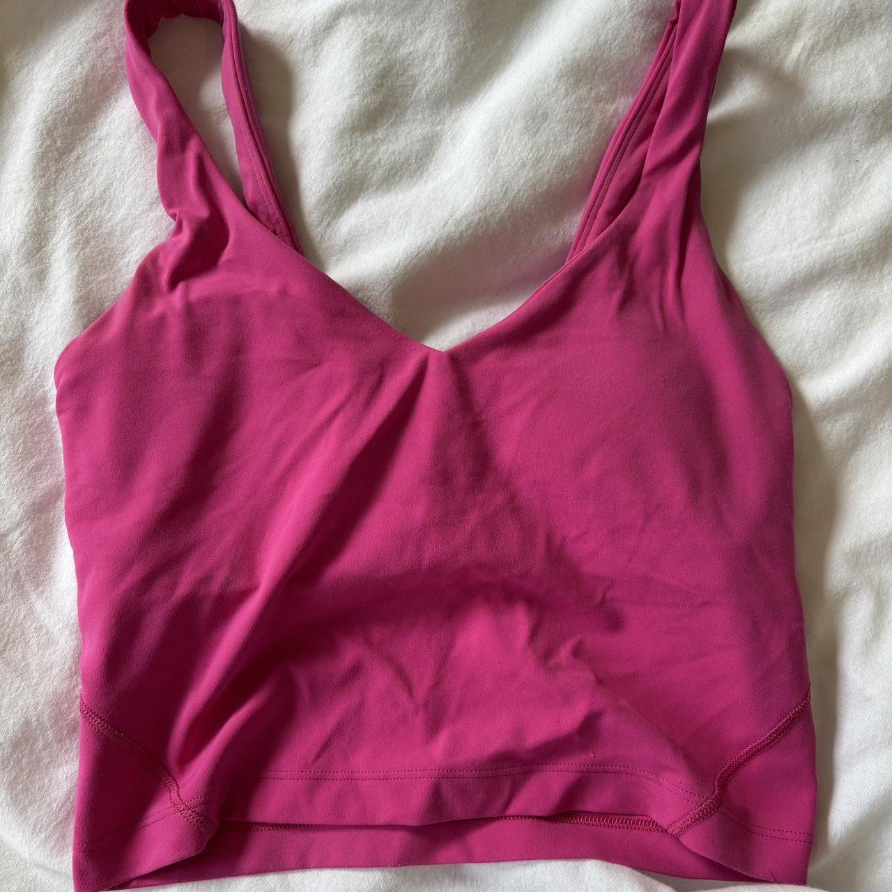 lululemon sonic pink align tank size 2 worn once... | Depop