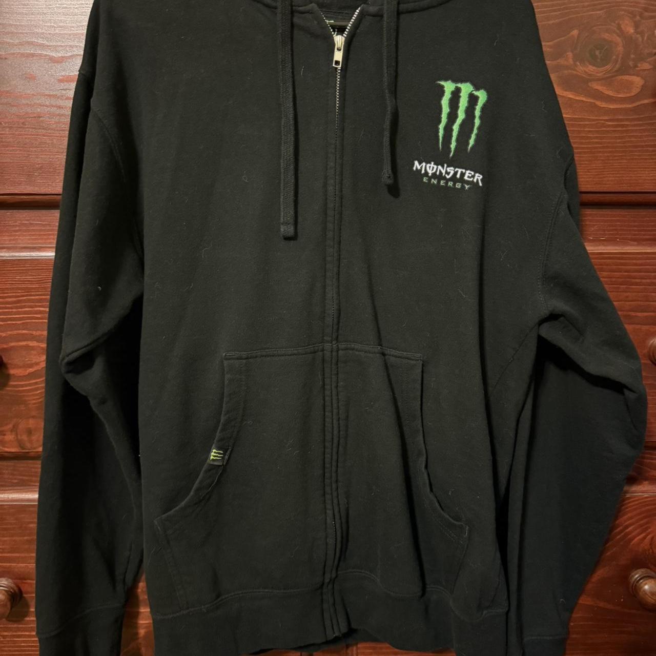 Monster Energy Zip Up Hoodie Size... | Depop