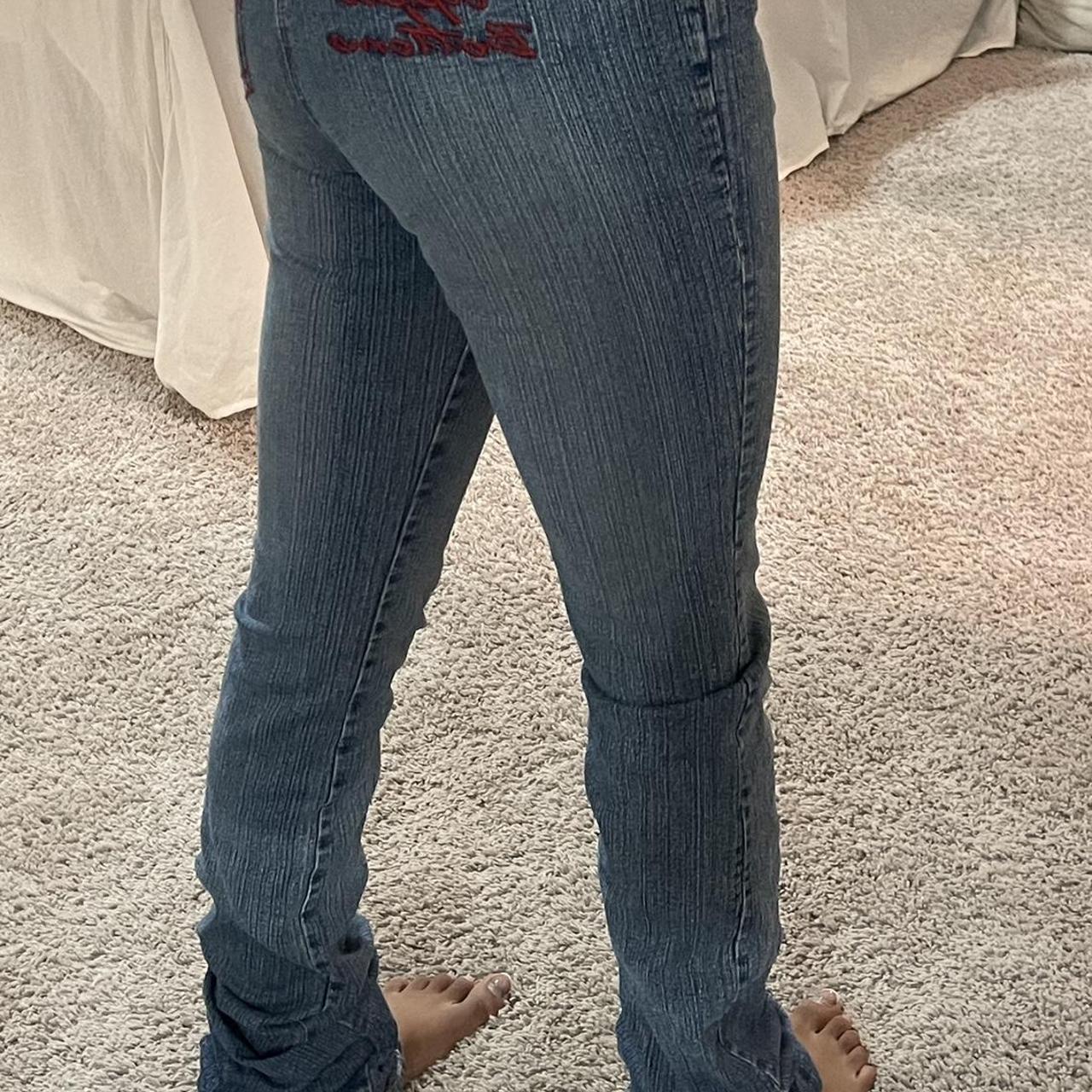 Apple bottom🍏🍎straight leg stackable jeans. Tag says... - Depop