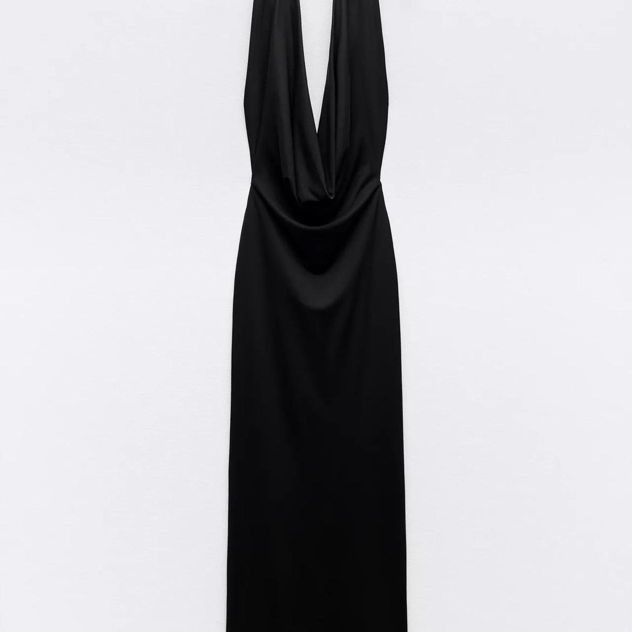 Zara Draped Halter Dress | Depop