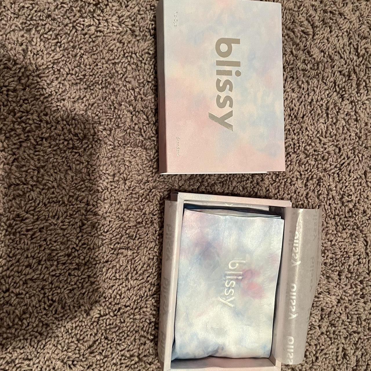 Blissy blue and purple silk tie dye pillow case... - Depop