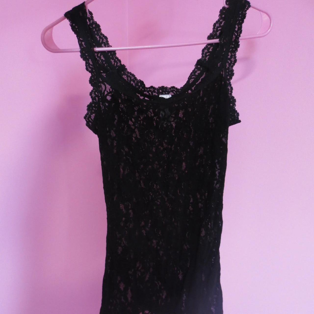 Black lace top Brand is Hanky Panky Tag says size... | Depop