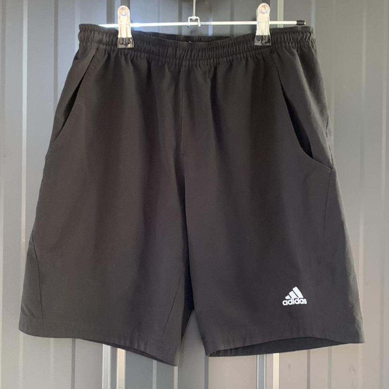 Adidas black shorts #sportswear Size 12Y Condition... | Depop