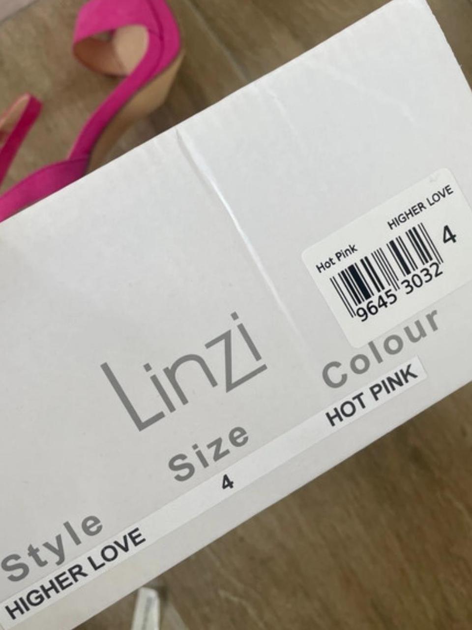 Linzi high heels pink size 4 worn once sandals... - Depop