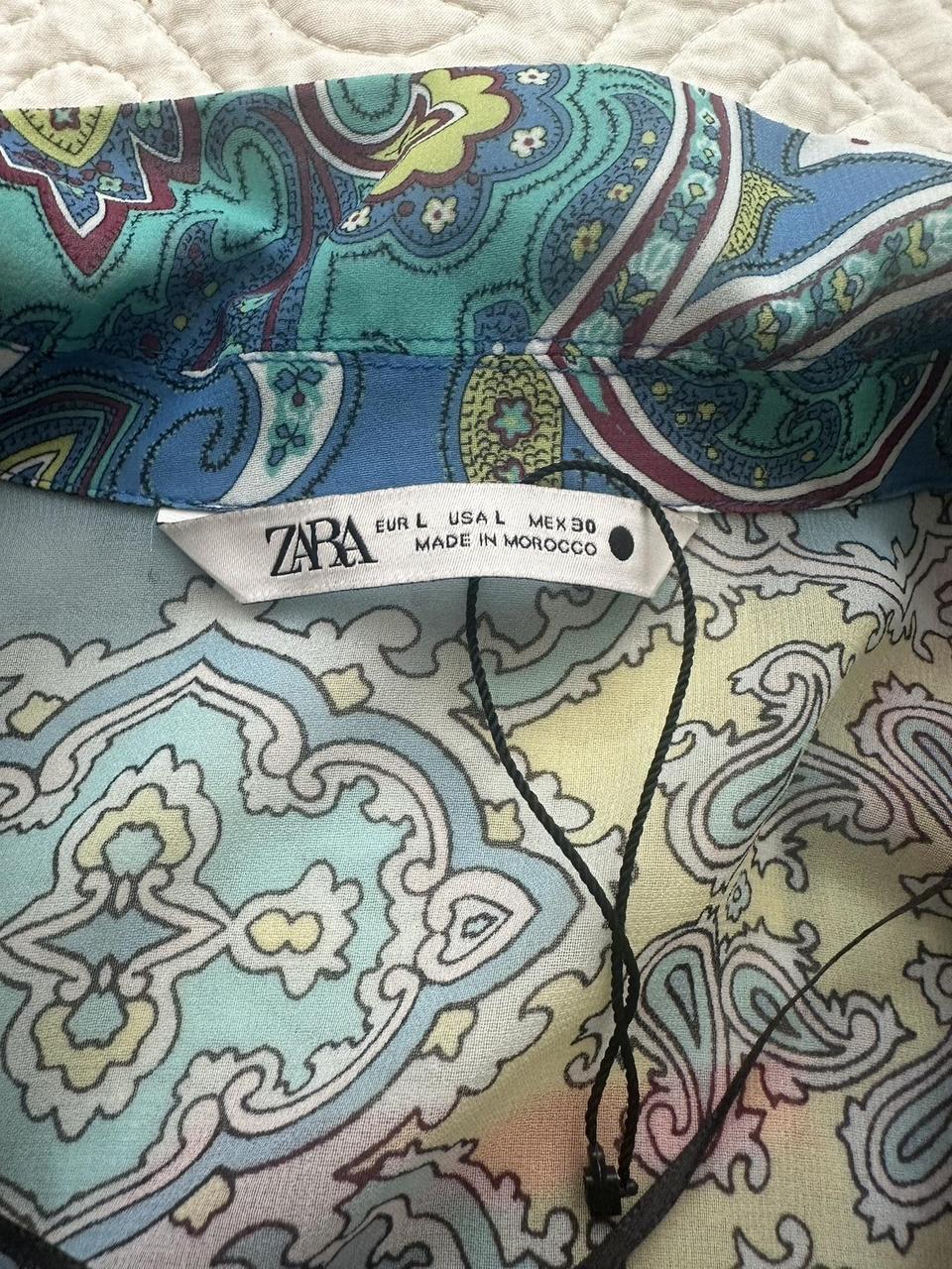 Zara viral patchwork rara skirt and co ord top Both... - Depop