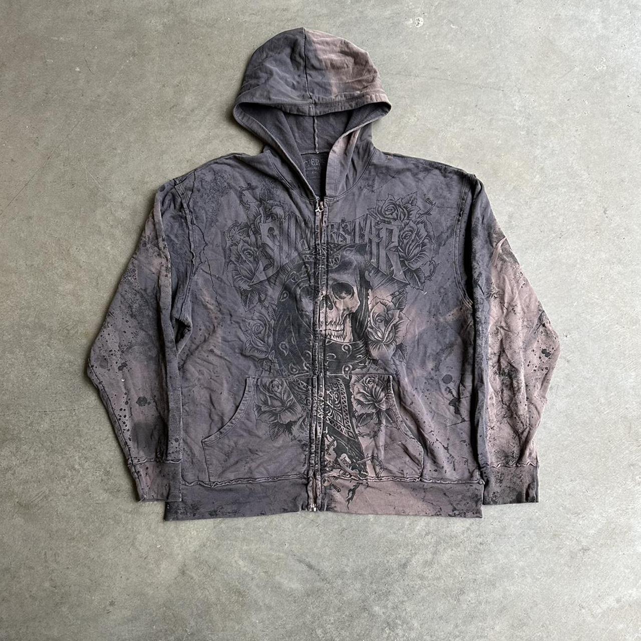 Y2K Grunge Affliction Style Aop... - Depop