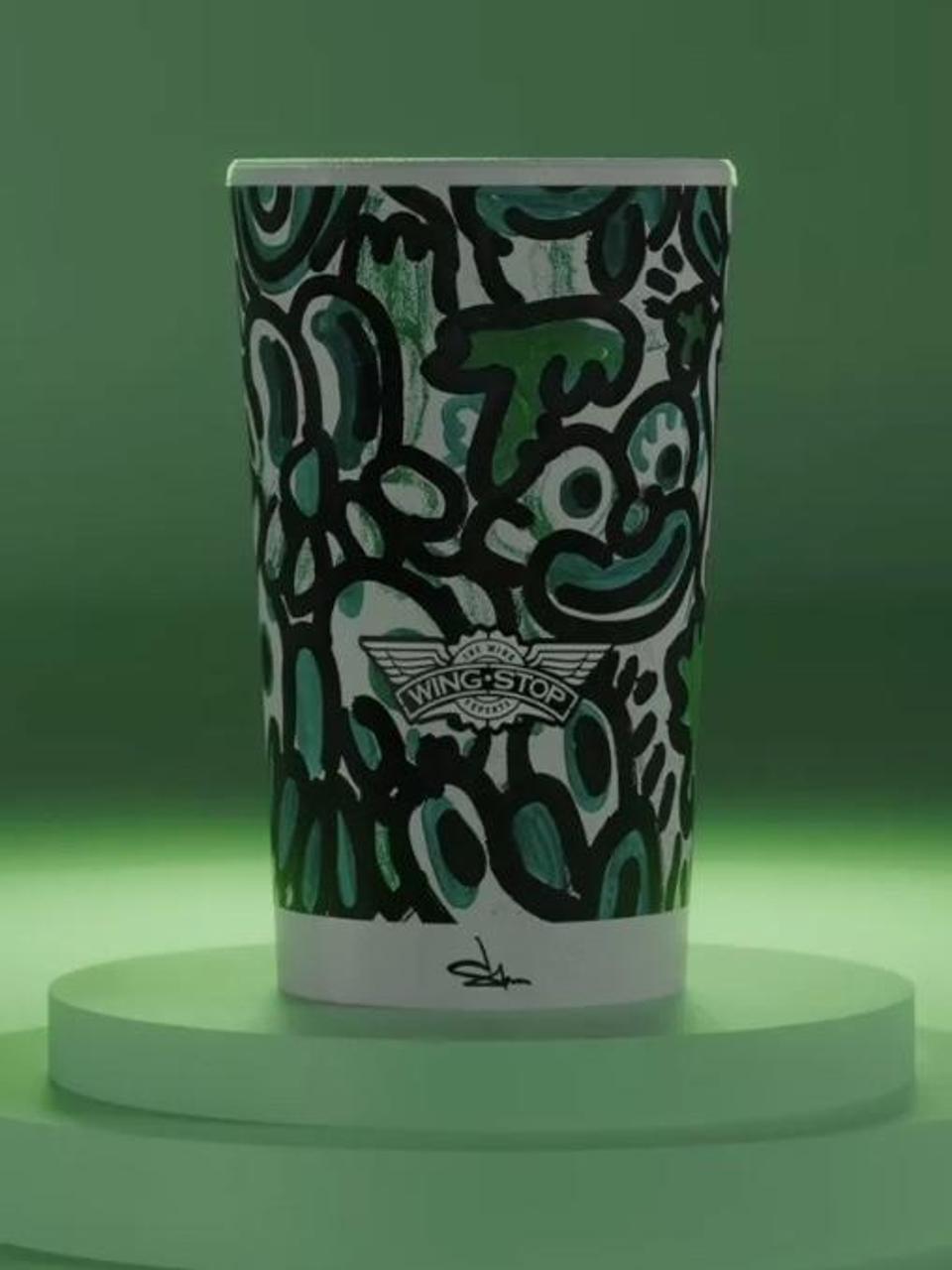 SLAWN X WINGSTOP MILKSHAKE CUP - OLAOLUSLAWN - BRAND... - Depop