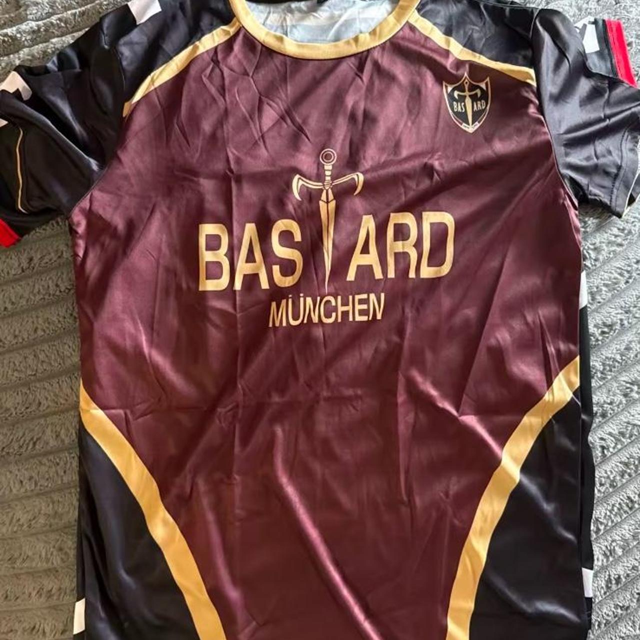 Red and black Blue Lock Isagi Bastard Munich jersey... | Depop