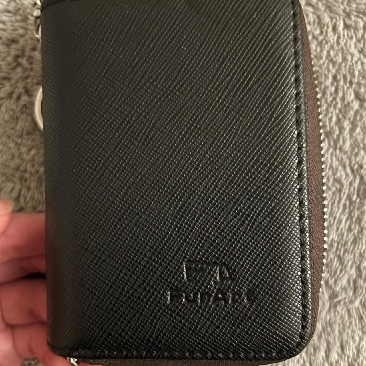 Black keychain accordion card holder wallet ID... | Depop