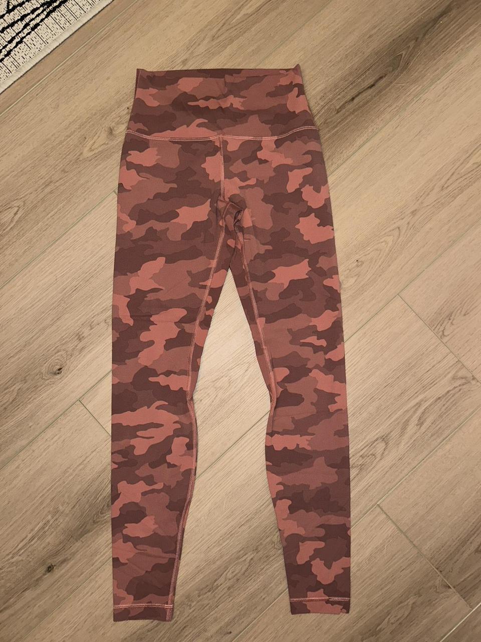 Lululemon Align Leggings Red Camo size 6. Worn once,... - Depop