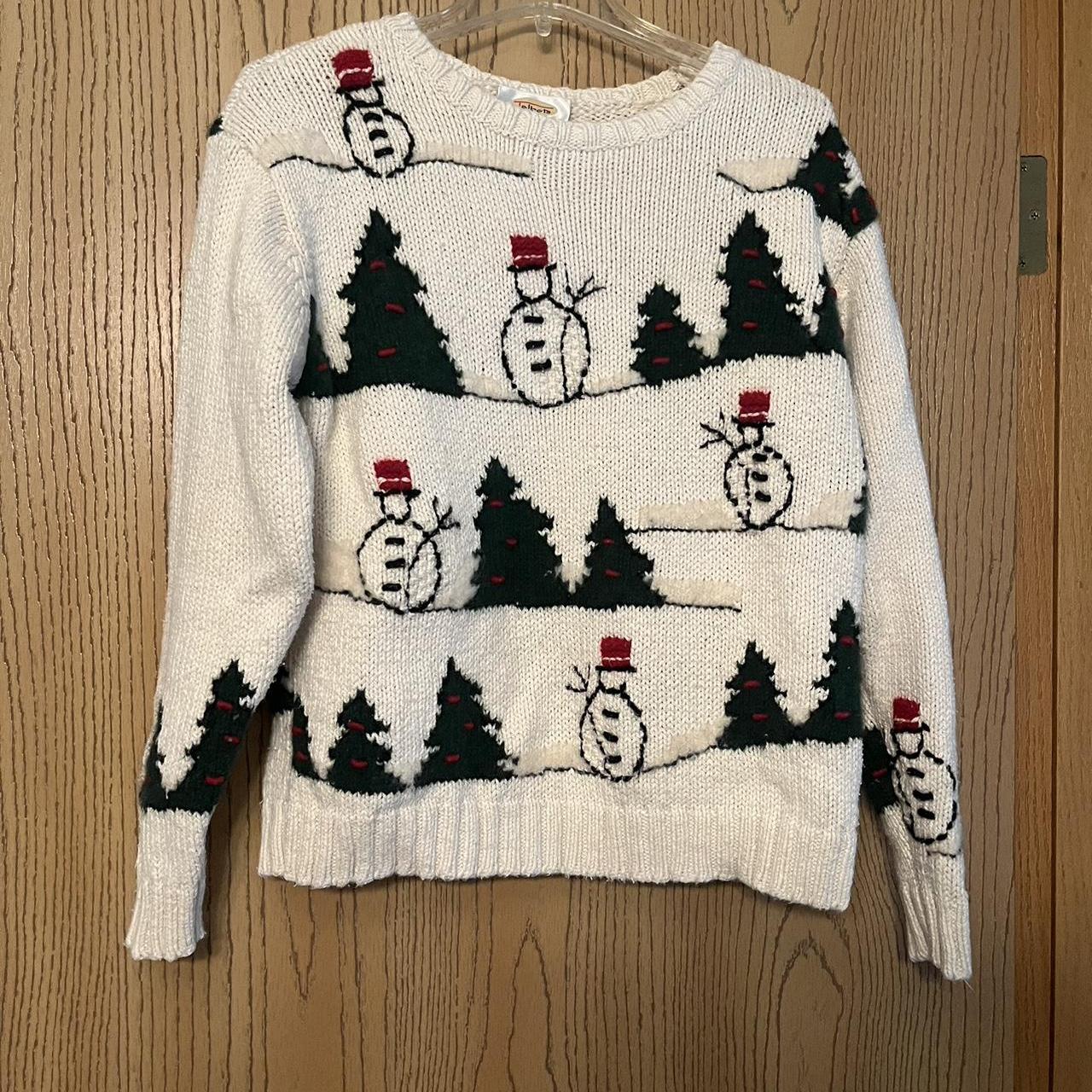 Hand knit Talbots Christmas sweater - Depop