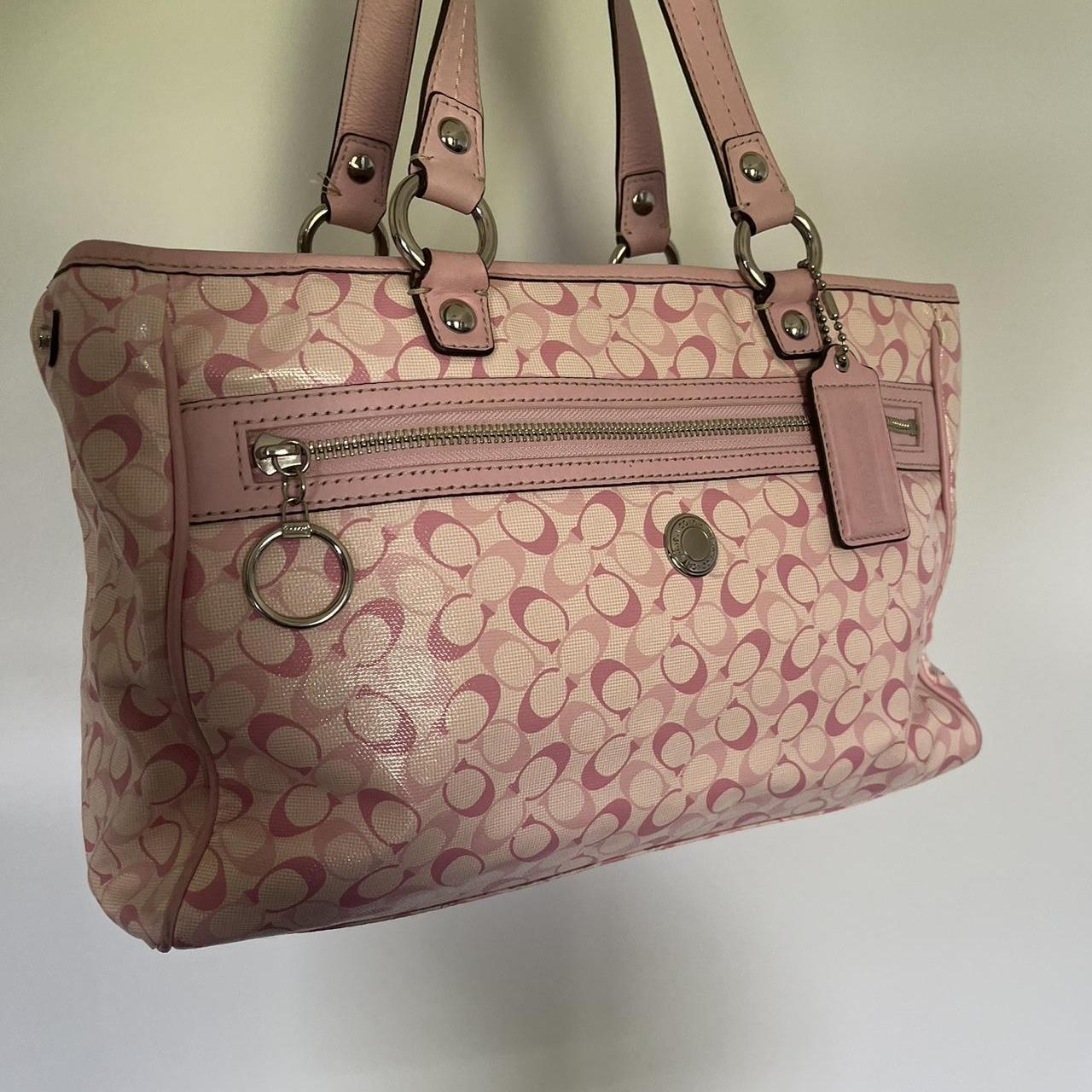 Rare Vintage Authentic Pink Coach Bag Rough... | Depop