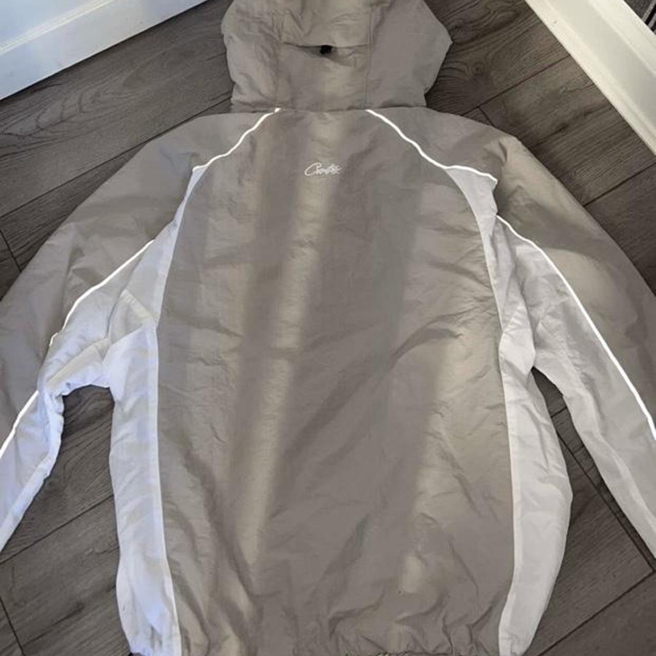 White and grey corteiz windbreaker -BRAND NEW... | Depop