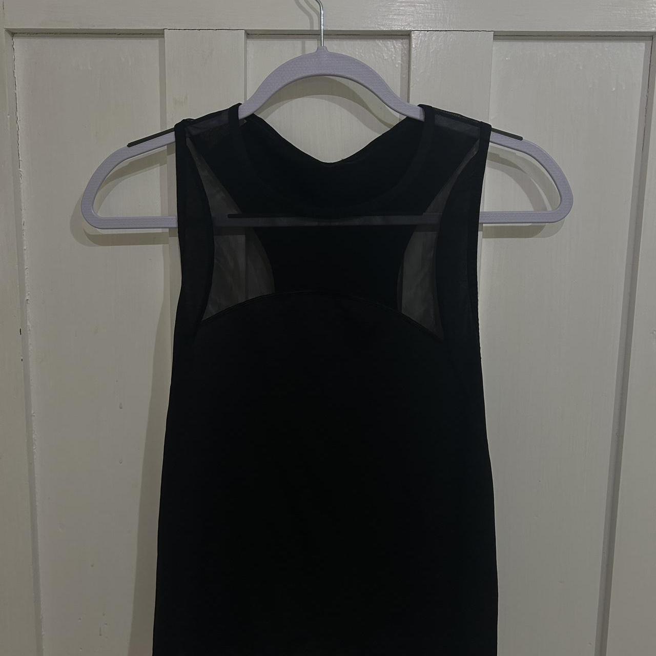 Black mesh tank top with mesh detailing #athleisure... | Depop