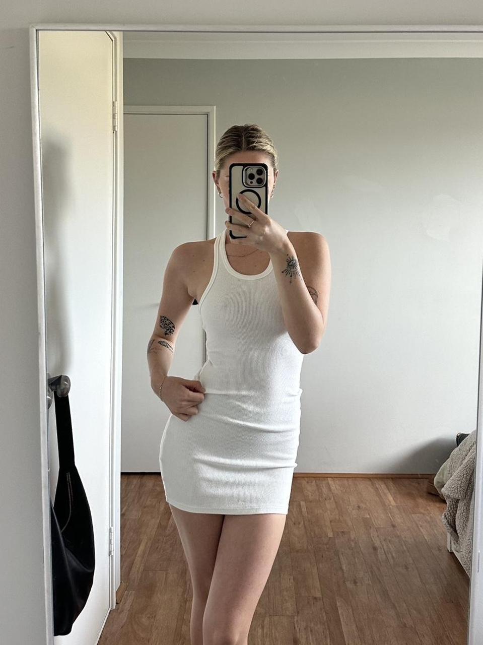 City beach White singlet dress Size 6 - worn once - Depop