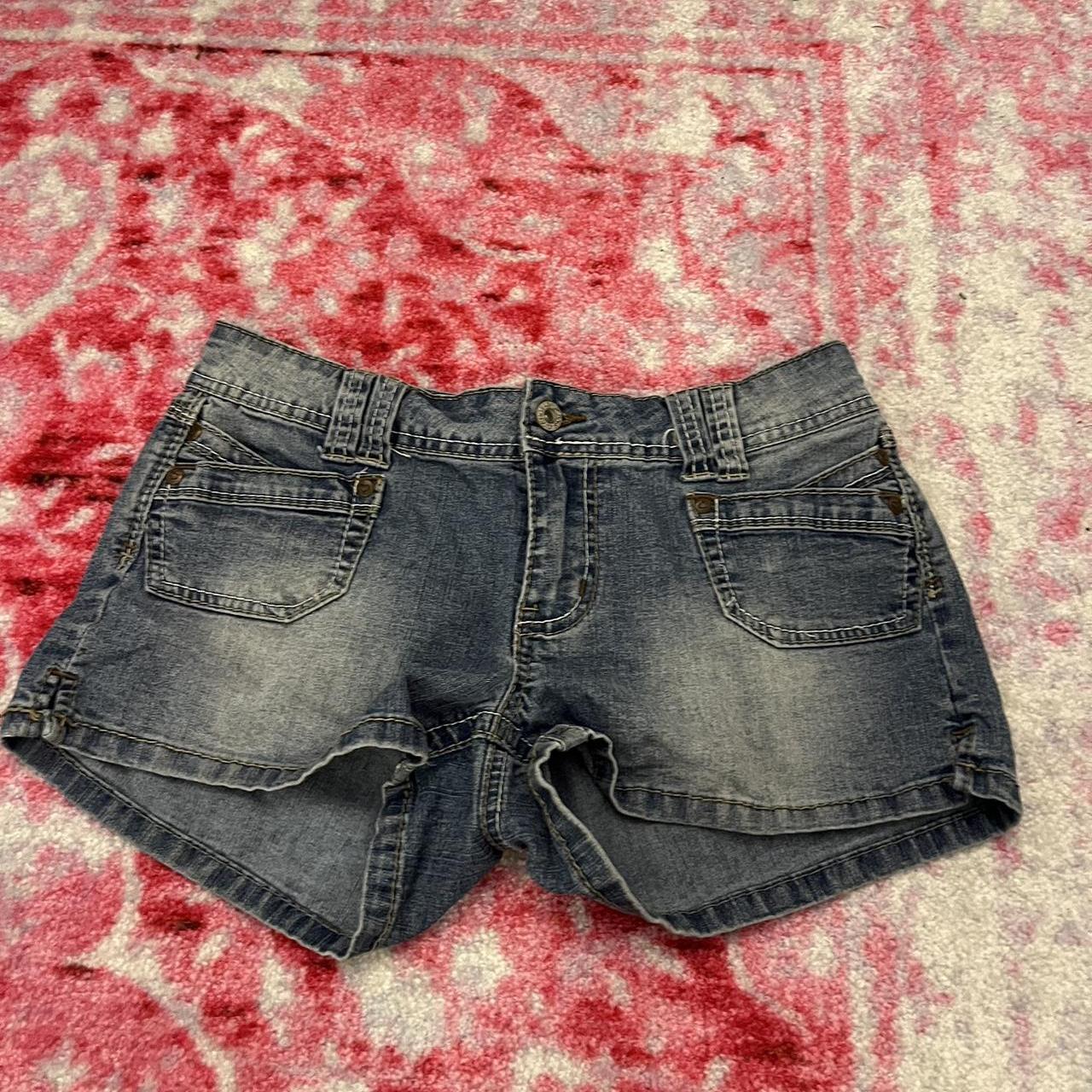 fits like a small, low rise jean shorts. very... - Depop