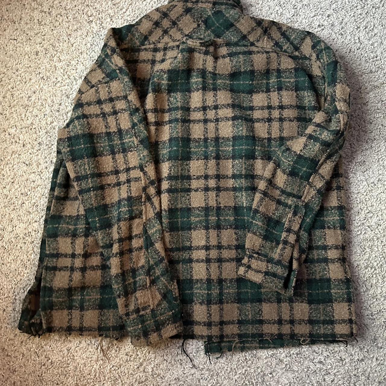 Mnml thick flannel jacket Measurements shown in... | Depop