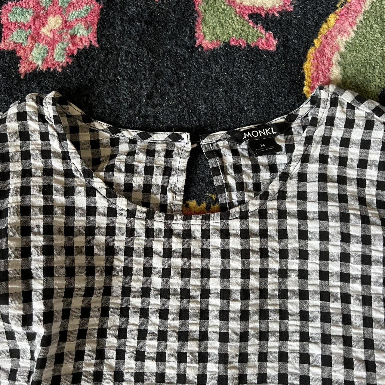 🌟 monki brand gingham dress - size m, but fits... | Depop