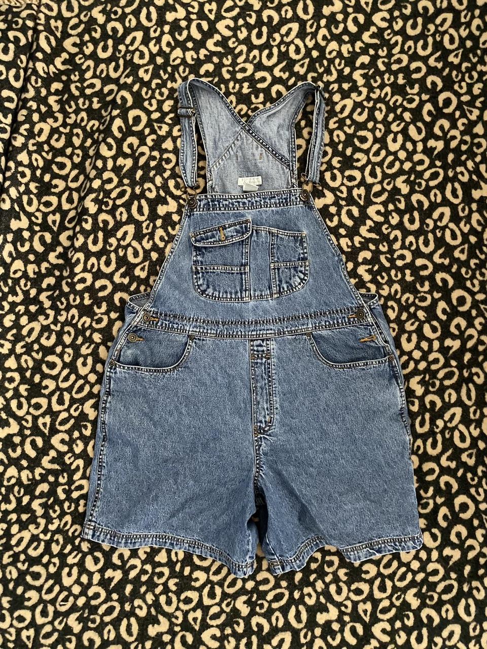 Vintage Christopher Banks denim overalls with... - Depop