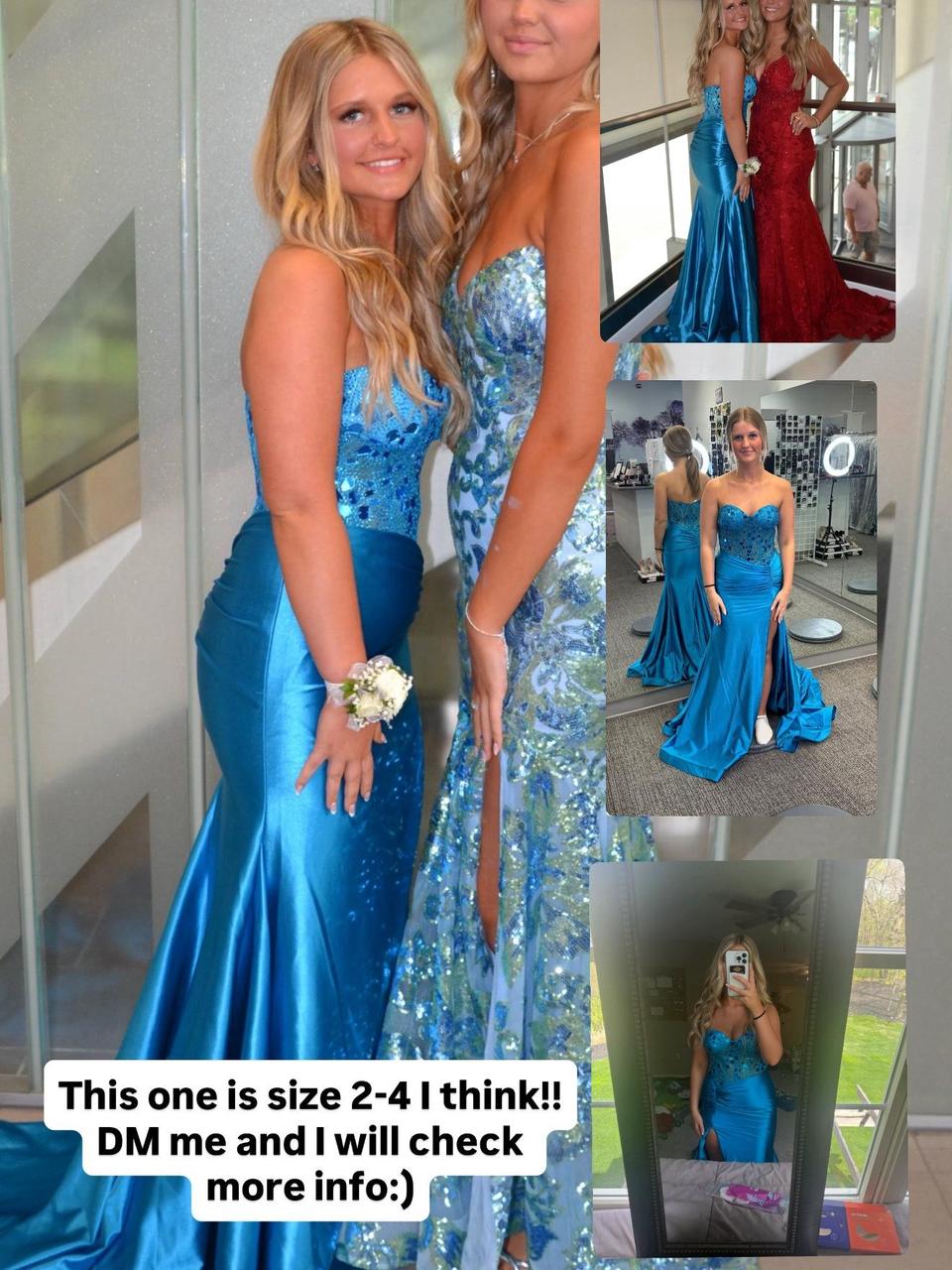 Women's Prom dresses - Blue - 2 – Blue name brand pro… - Gem