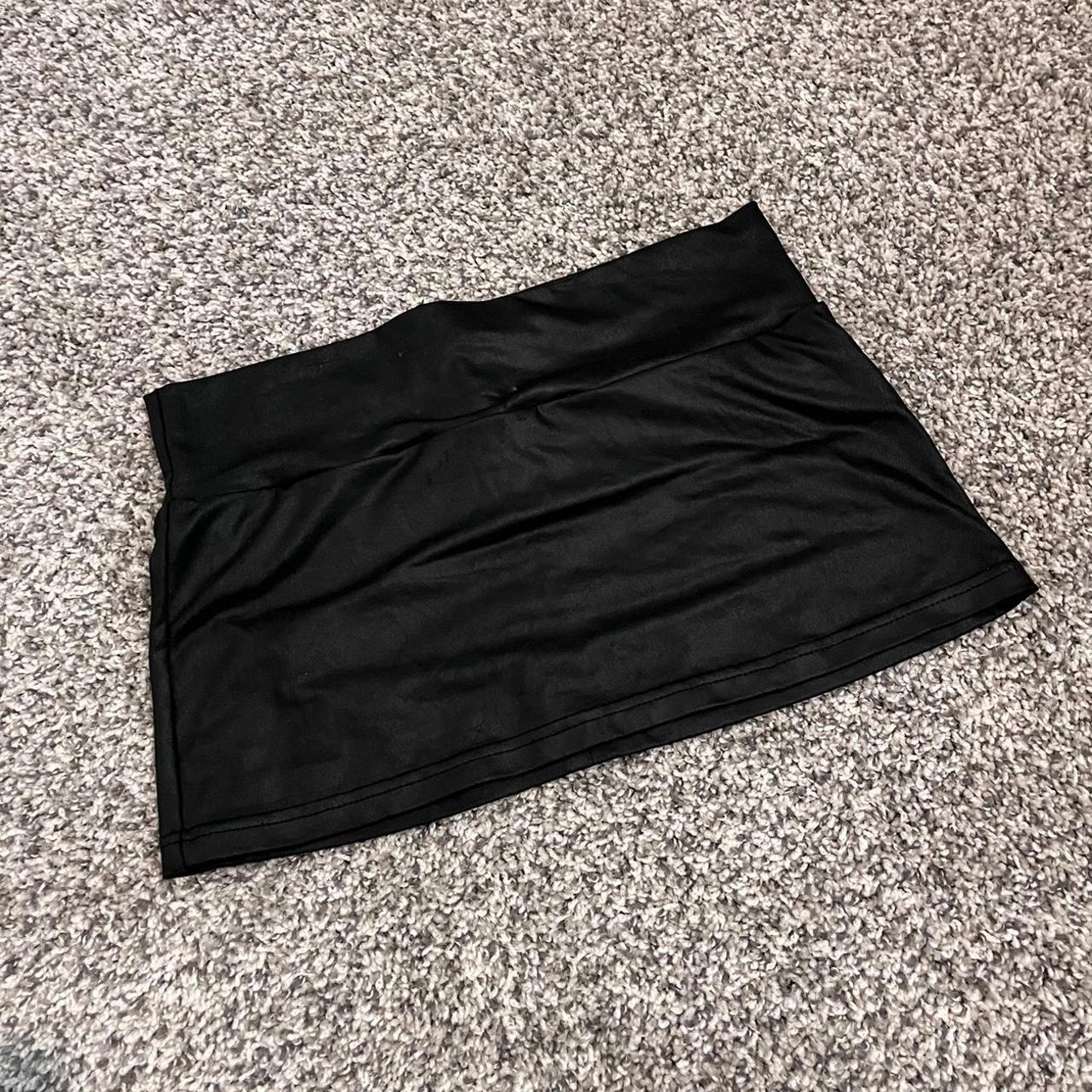 Hawt Black mini skirt PU leather #miniskirt Size... | Depop