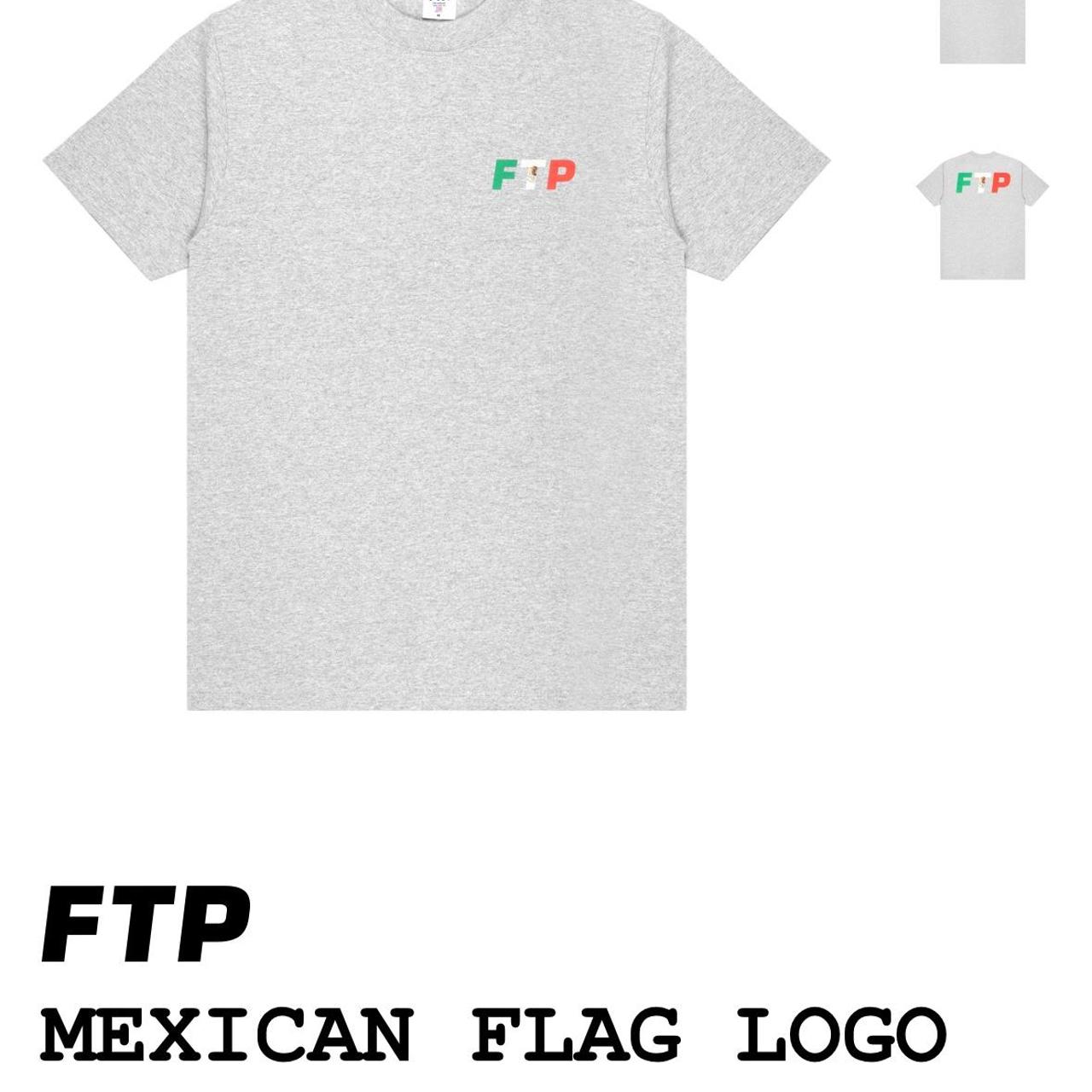 FTP Mexican flag logo tee in grey and red #FTP -... | Depop