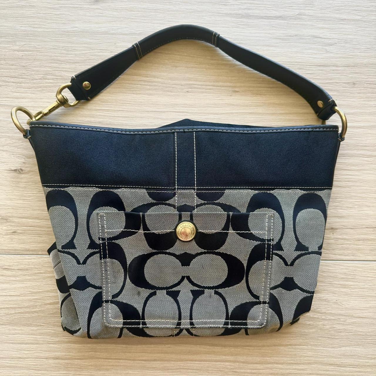 Coach Shoulder Purse Vintage 2007 Black Gray Gold | Depop