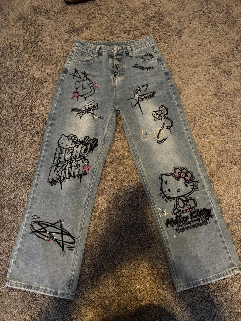 Denim Hello kitty... - Depop