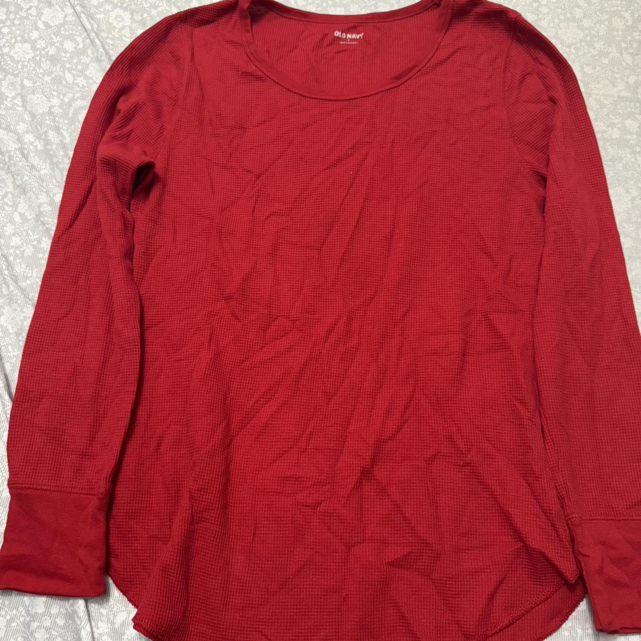 Long sleeve red shirt - Depop