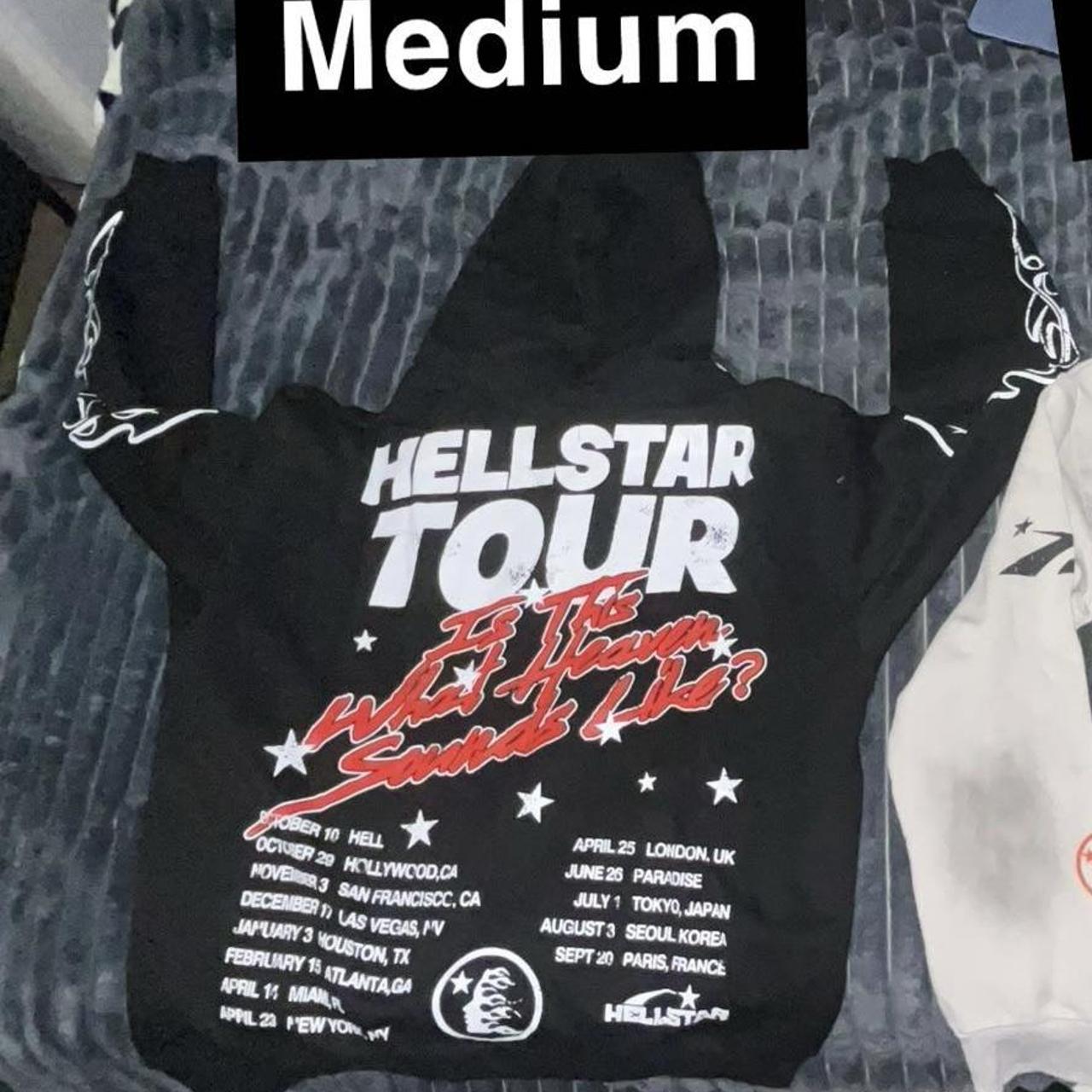 Black Hellstar Tour hoodie. Medium, brand new. | Depop