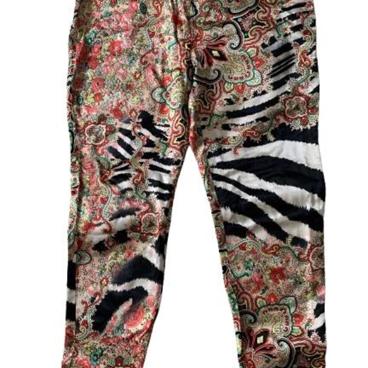 Roberto Cavalli- Class Cavalli Paisley & Zebra Print... | Depop