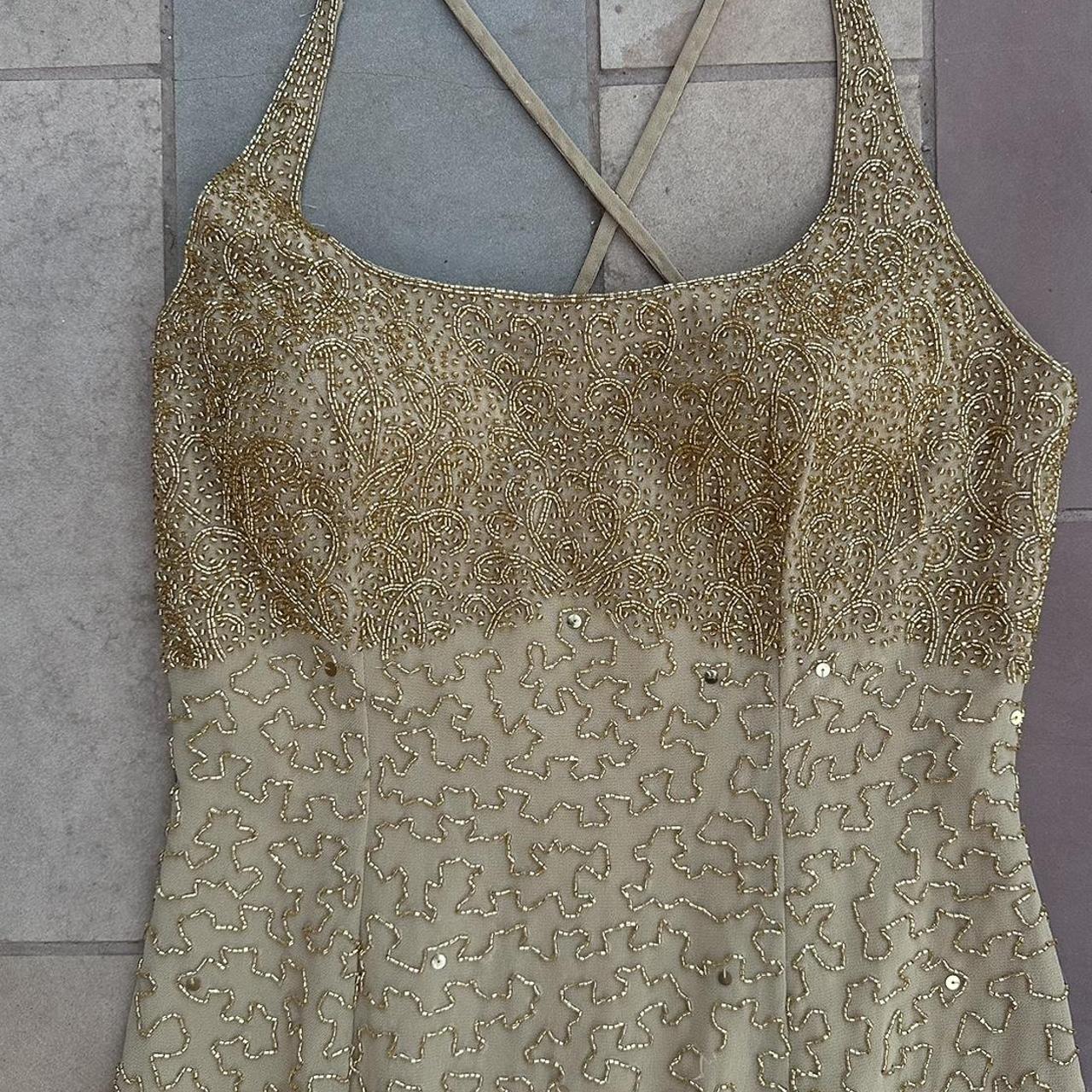 Insanely glamorous 90s Miss New York gold fully... | Depop