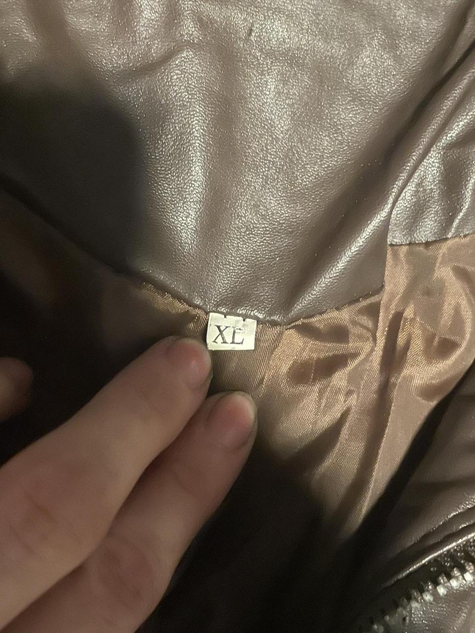 Costume kinda fake leather jacket fits odd is xl... - Depop