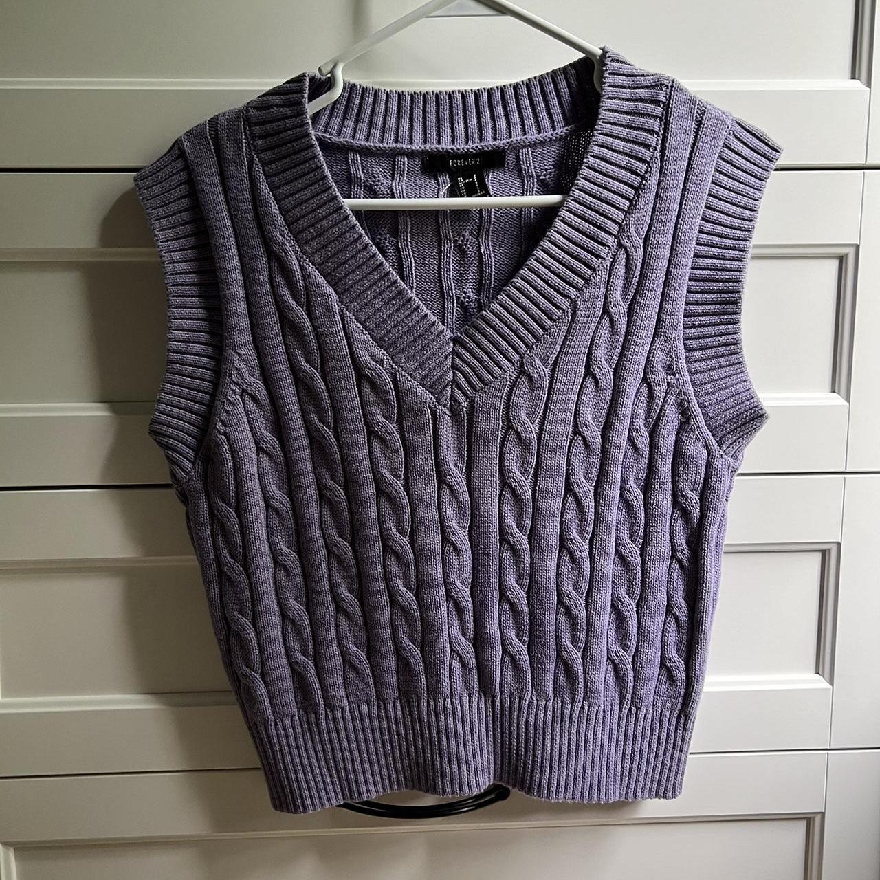 Forever 21 Purple sweater vest! It’s NWOT and sort... - Depop