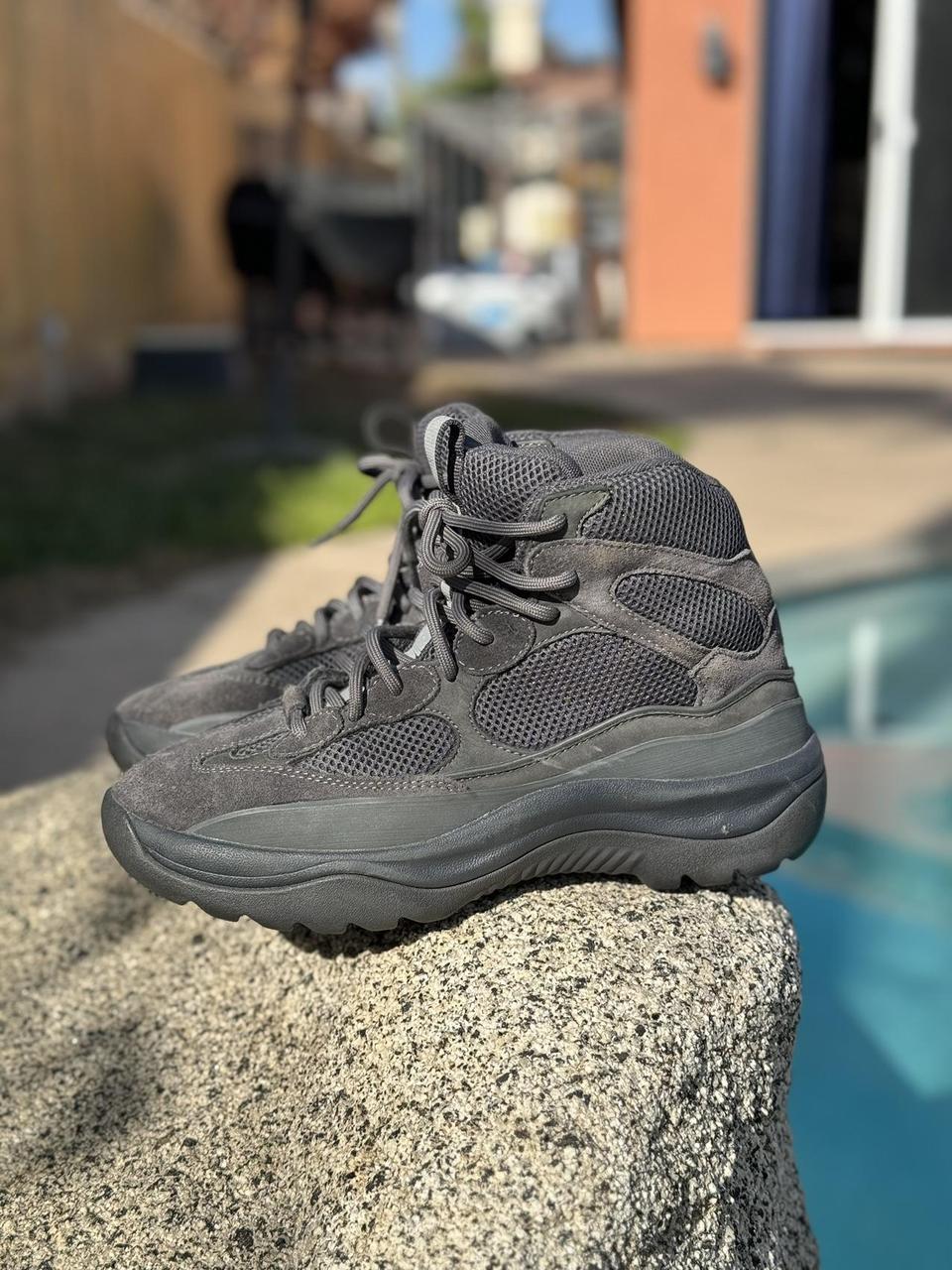 Yeezy Season 6 Desert boot in rare Graphite... - Depop