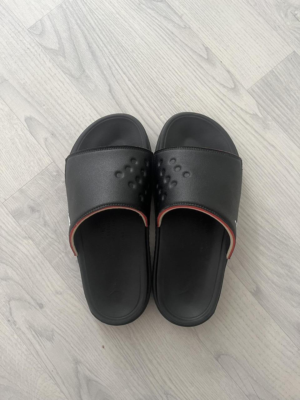 | Black Nike Jordan sliders, still in brand new... - Depop