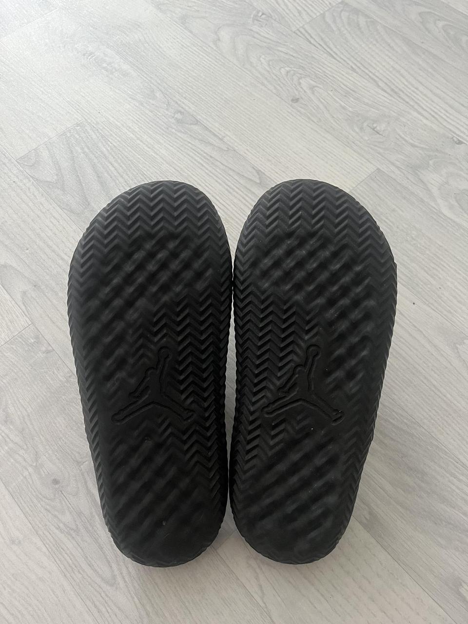 | Black Nike Jordan sliders, still in brand new... - Depop