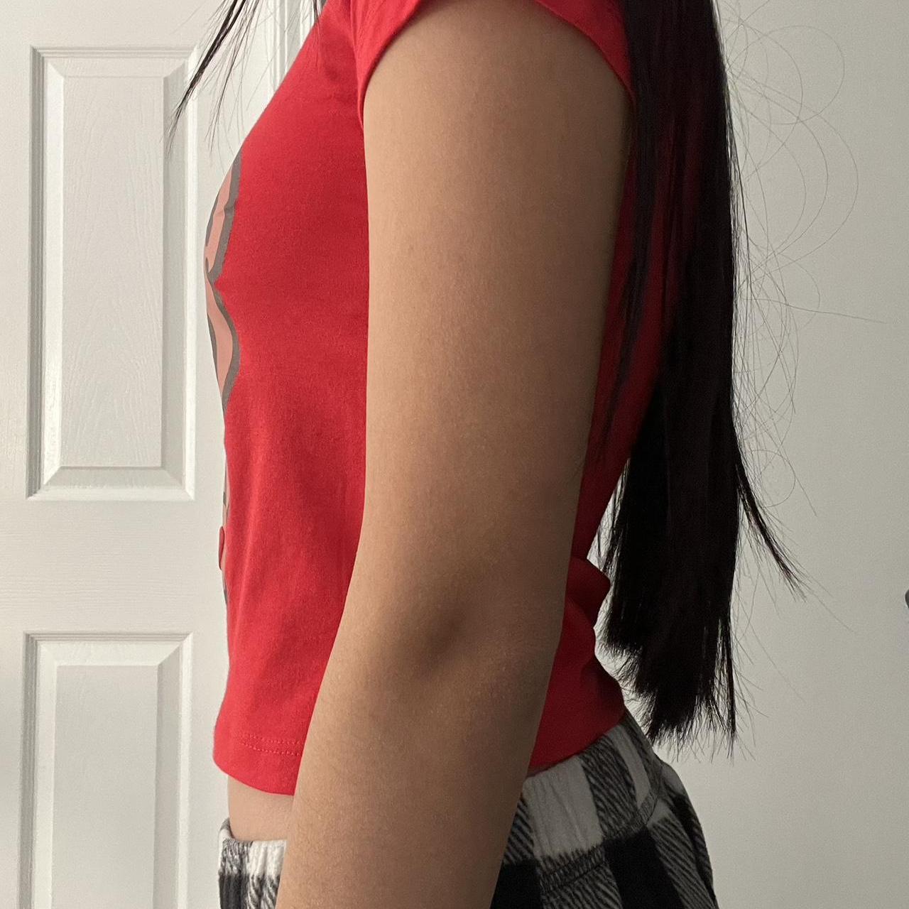 Red Hello Kitty Valentine’s Day baby tee Size... | Depop