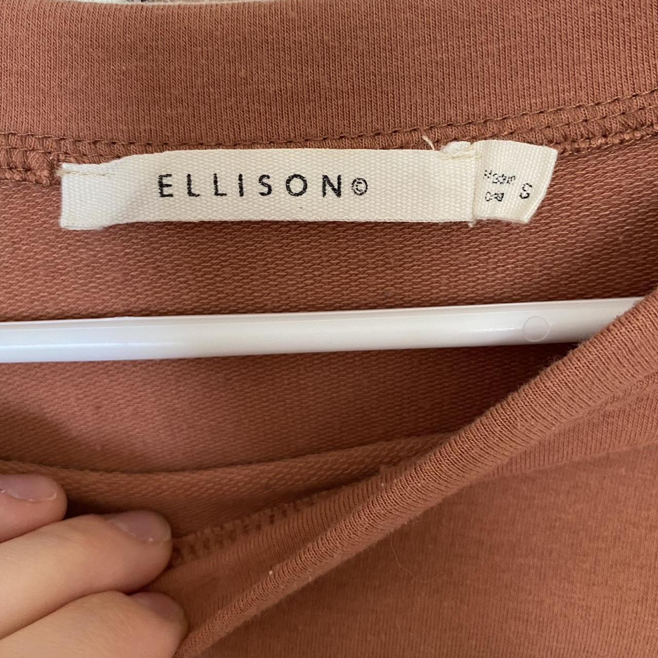 Boutique Ellison brown and white floral long sleeve... | Depop