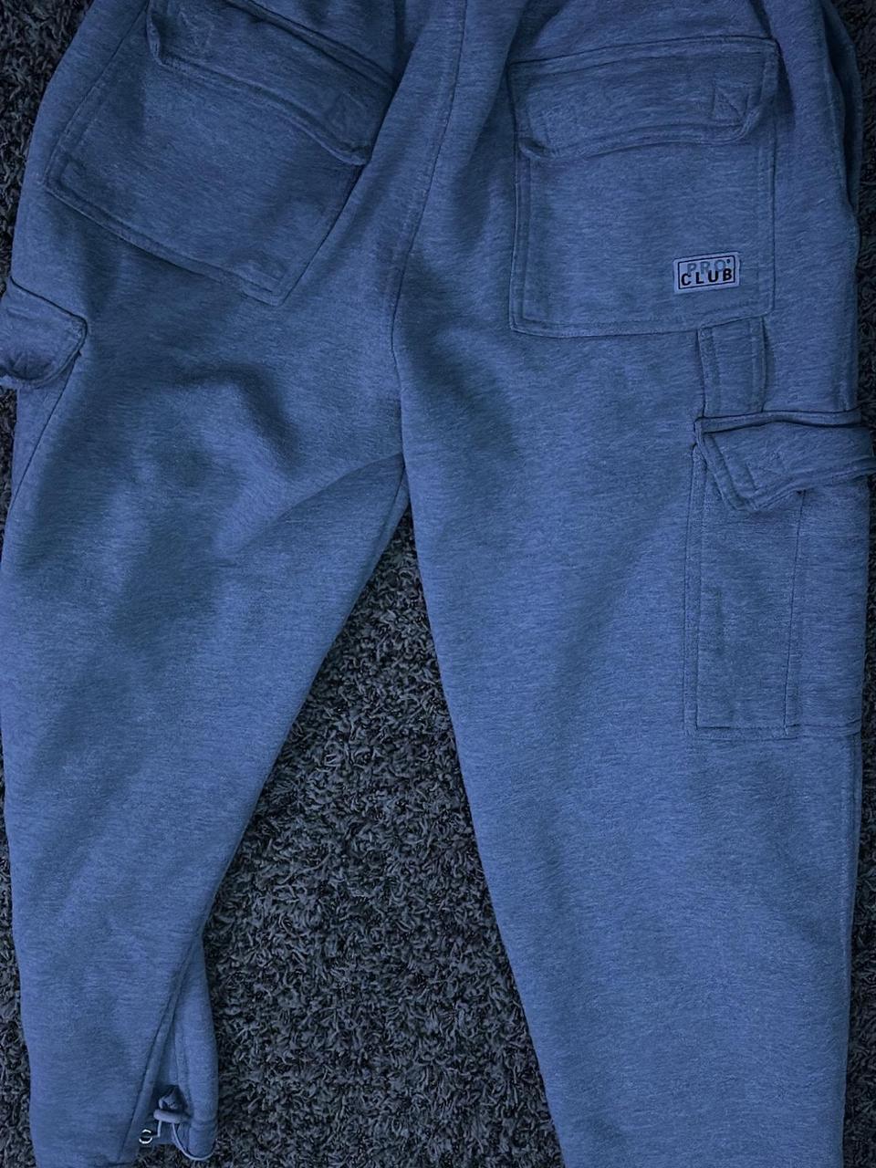 Grey pro club sweats - Depop